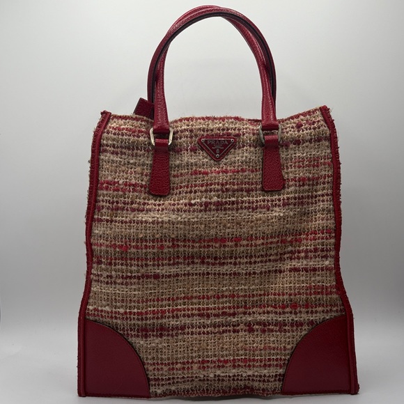 Prada | Bags | Prada Unique Vintage Tweed Bag | Poshmark